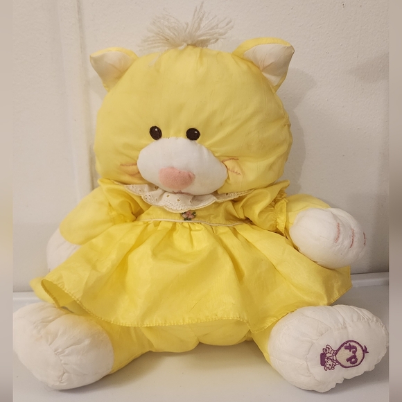 Fisher-Price | Toys | Vintage 8s Puffalump Cat Kitten Yellow Dress ...